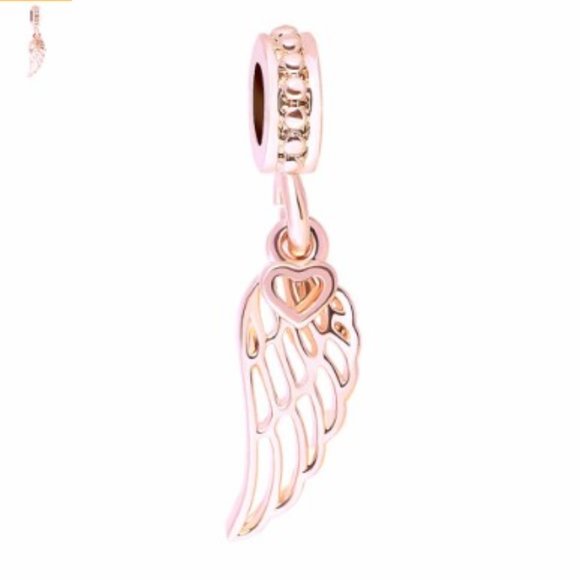 Charm | Jewelry | For Pandora Nwt Rose Gold Angel Wings | Poshmark
